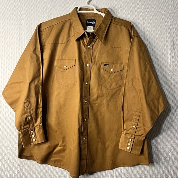 Wrangler | Shirts | Nwot Wrangler Cowboy Cut Arab Heavy Duty Pearl Snap ...